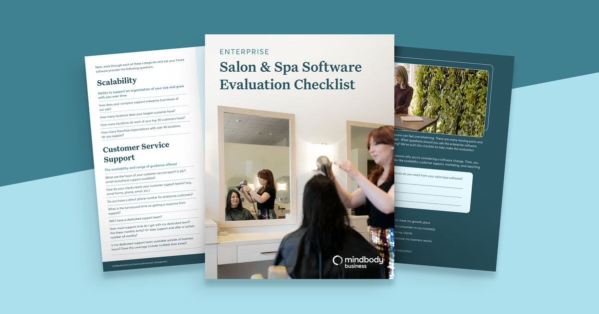 Enterprise Salon and Spa Software Evaluation Checklist | Mindbody