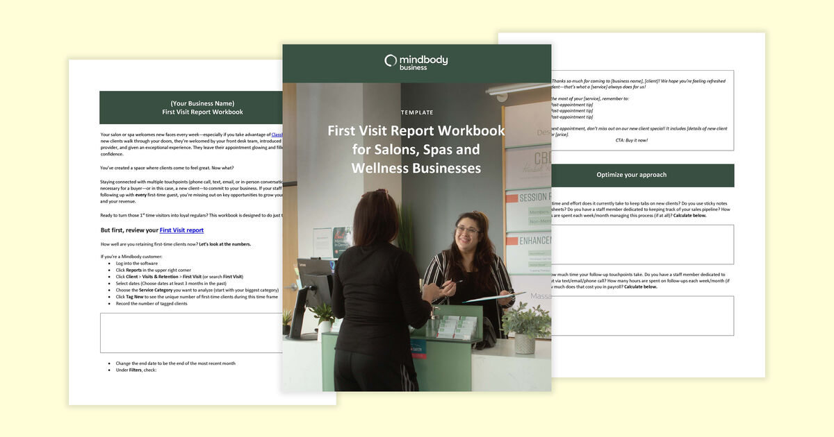 First Visit Report Workbook for Salons, Spas, and Wellness Businesses ...