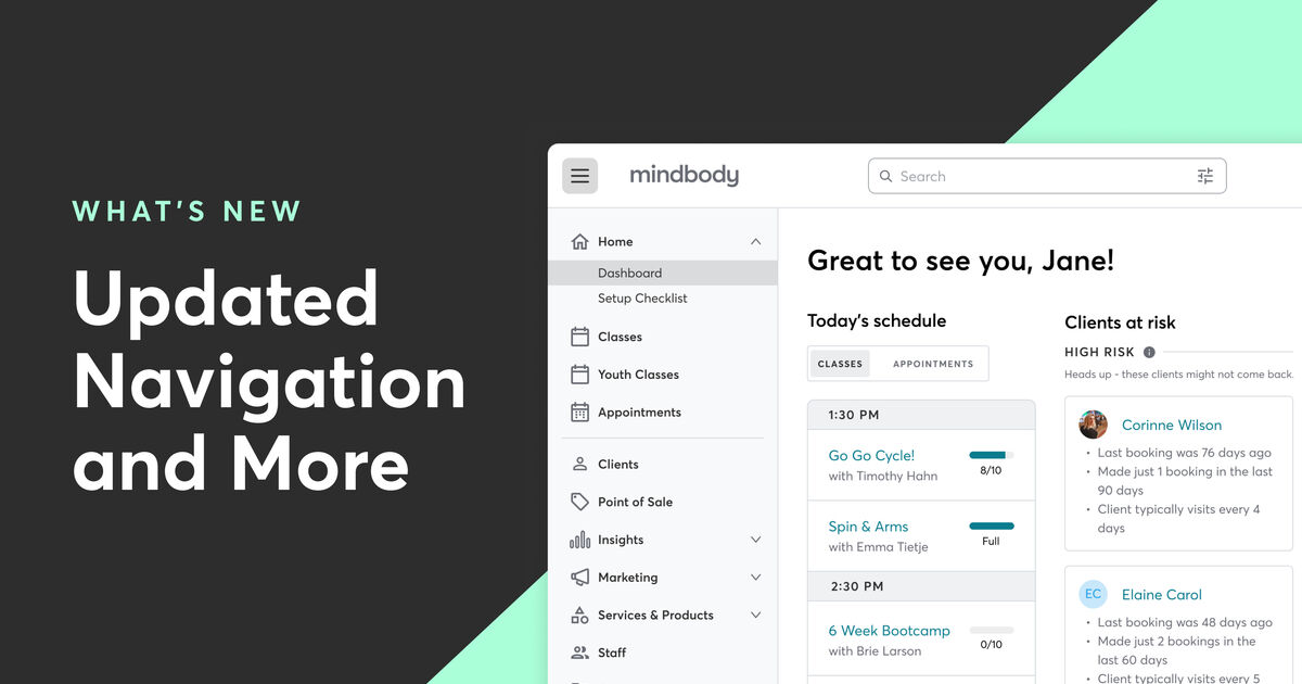 What’s New: Your Updated Navigation and More | Mindbody